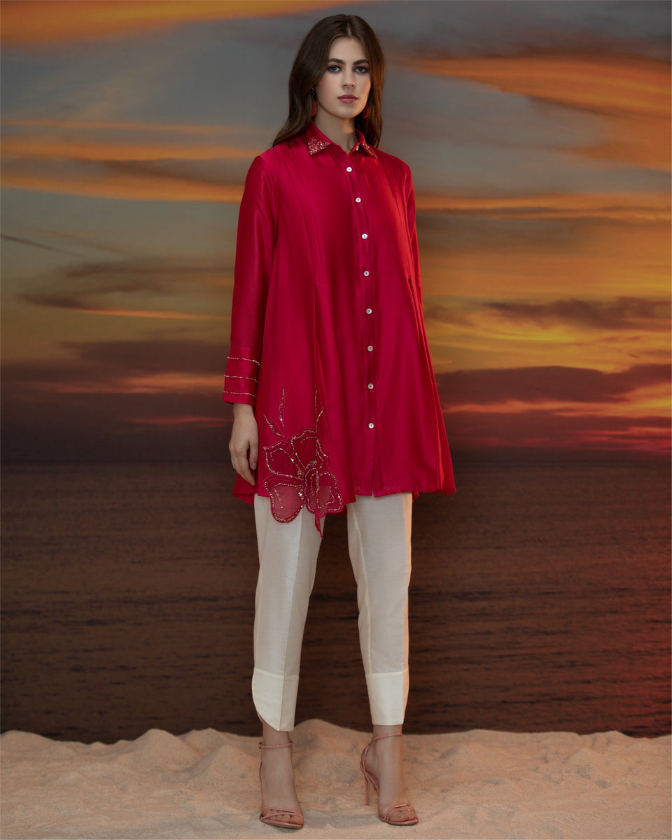 Pleated Bia Tunic With Apple Cut Pants – Trumpet Vine